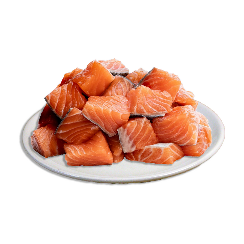Frozen Salmon Cube 冷冻三文鱼块 (1kg±) – Tasty Frozen Trading